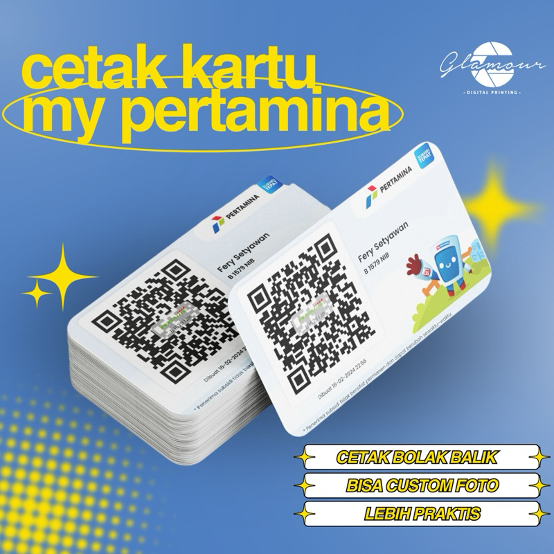 Jual Cetak kartu My pertamina|Cetak pvc|Cetak id card|Cetak kartu anggota|Cetak kartu mahasiswa ...