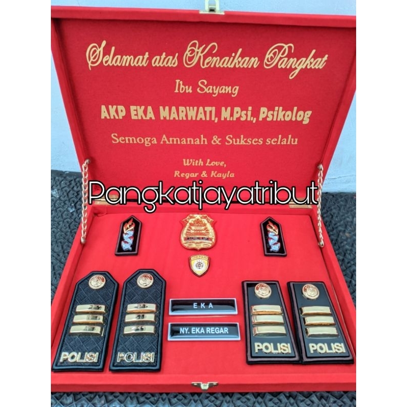Jual PANGKAT POLISI AKP PDH PDU SET BOX CUSTOM PERLENGKAPAN POLRI ...