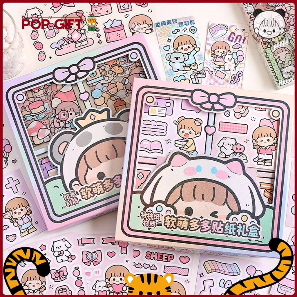 Jual PG Stiker 1 Box Isi 72 Lembar Stiker Box Aesthetic Edisi Dodo Girl ...