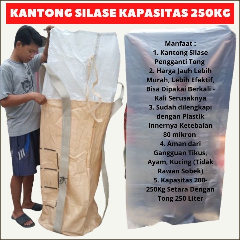 Jual Kantong Silase Jumbo Bag Pengganti Tong Kapasitas 250kg Lengkap ...