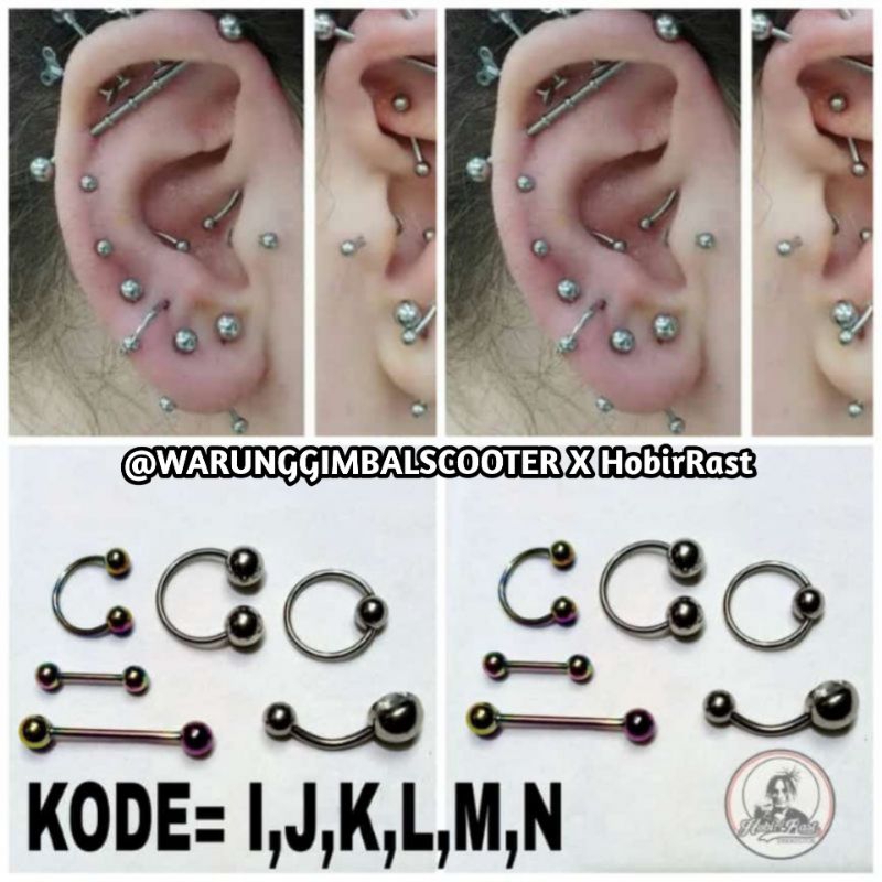Jual 1pc Piercing/ anting tindik titanium cowok cewek | Shopee Indonesia