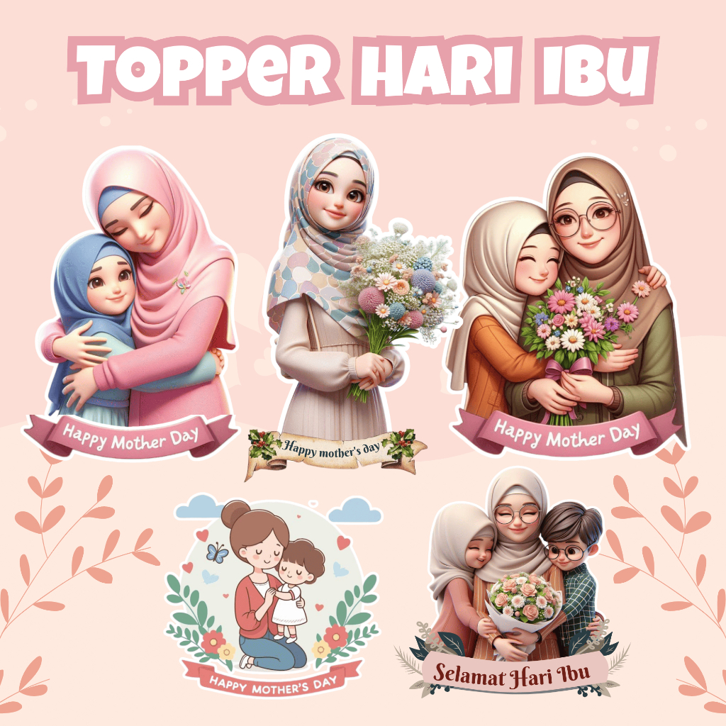 Jual TOPPER HARI IBU/TOPPER BUKET/TOPPER BUKET HARI IBU | Shopee Indonesia