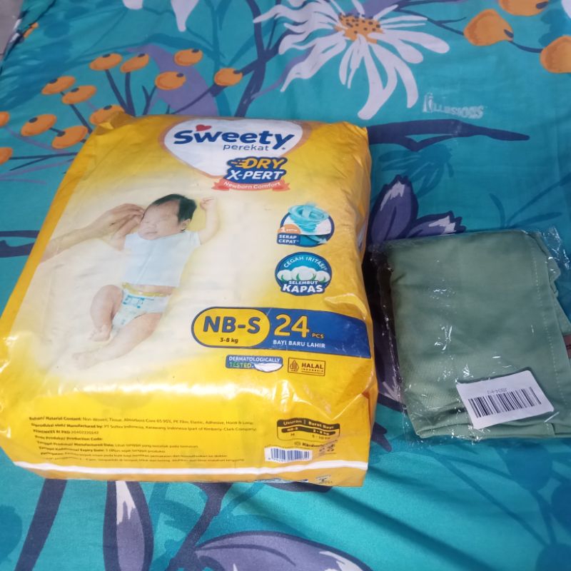 Jual Pampers sweety nbs isi 24 pcs & kerudung | Shopee Indonesia