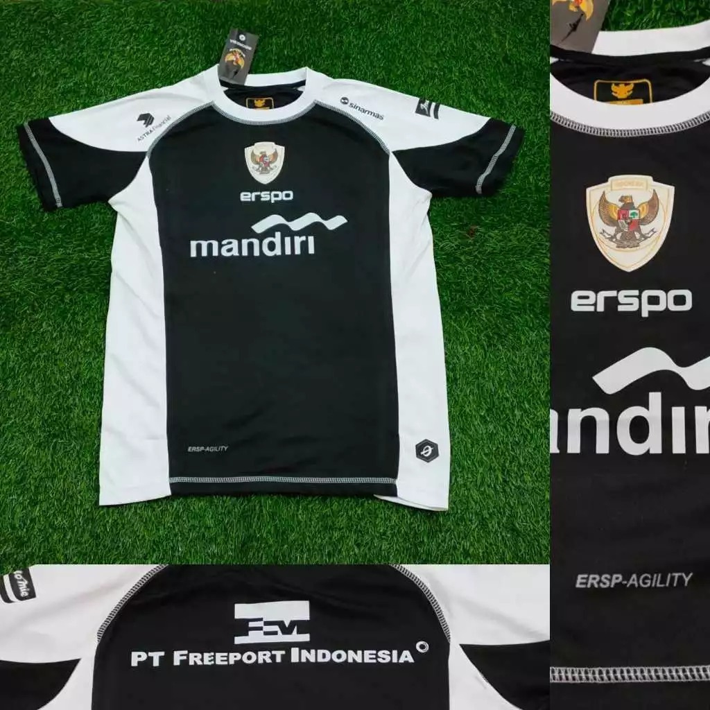 Jual JERSEY BOLA TIMNAS INDONESIA TRAINING PREMATCH HITAM-PUTIH MANDIRI ...