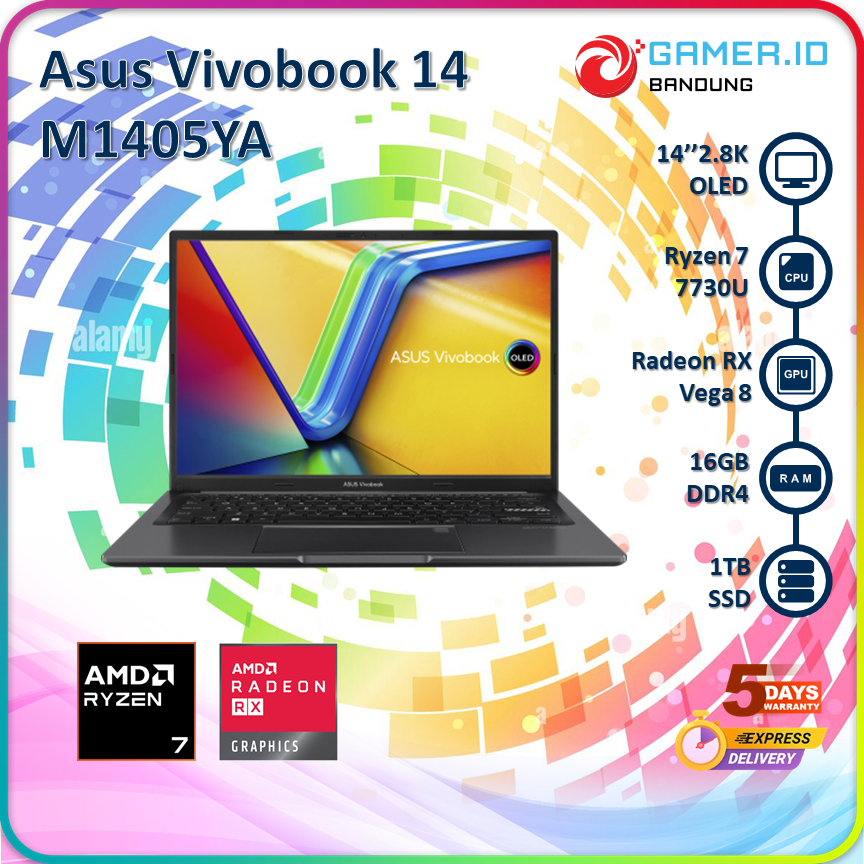 Jual ASUS VIVOBOOK 14 M1405YA RYZEN 7 7730U 16GB 1TB 14" 2.8K OLED ...