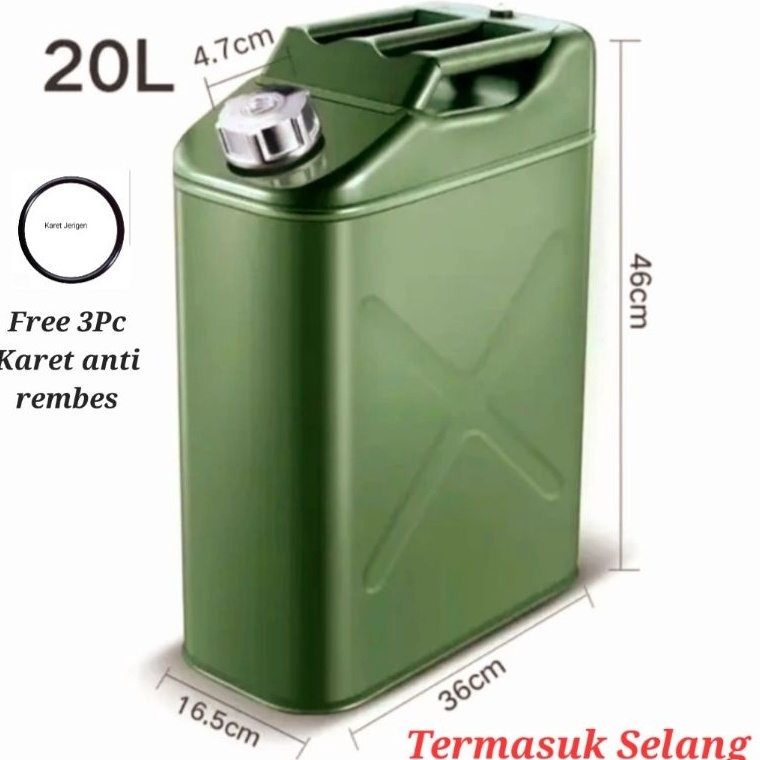 Jual MURAHBANGET Jerigen besi army bensin solar Jerry can steel 2L 1L 5L | Shopee Indonesia