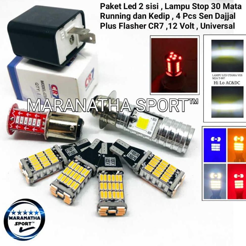 Jual LARISMANIS PAKET HEMAT LAMPU VARIASI 4IN1 LAMPU UTAMA LED 2 SISI AC DC LAMPU STOP REM 3 ...