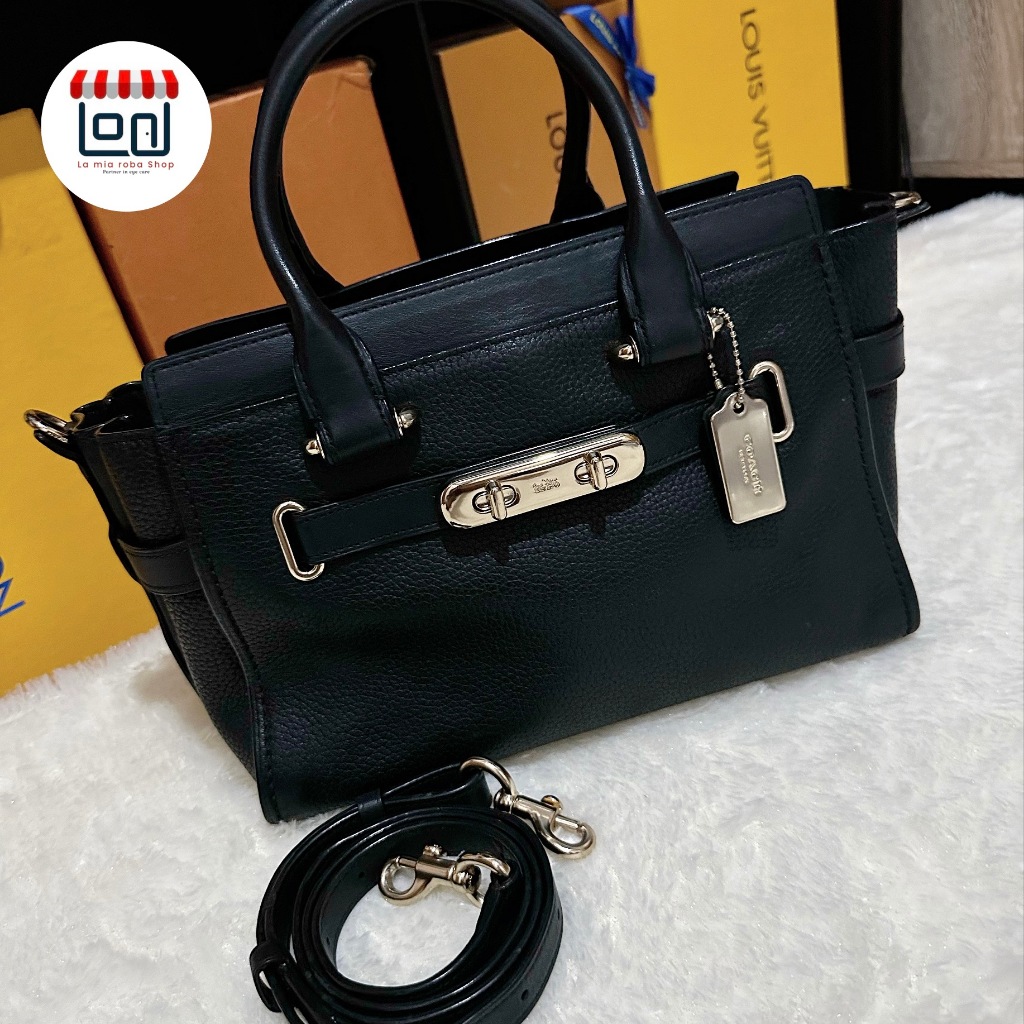 Jual Preloved Coach Swagger 27 Handbag Leather | Shopee Indonesia