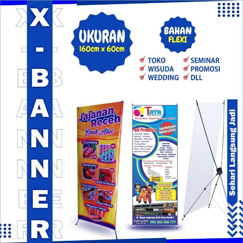 Jual Cetak Paket X banner + tiang dan Y banner, Spanduk Banner Wisuda ...