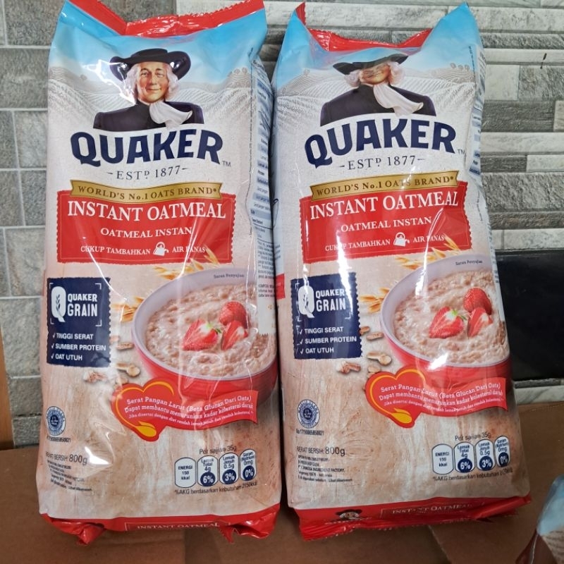 Jual QUAKER Instant Oatmeal 800 g & 1.2kg | Shopee Indonesia