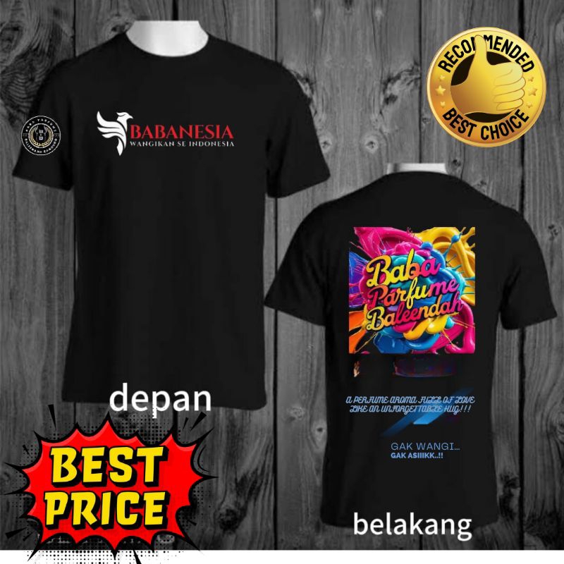 Jual Kaos Baba Parfum Sablon Dtf Full depan belakang | Shopee Indonesia