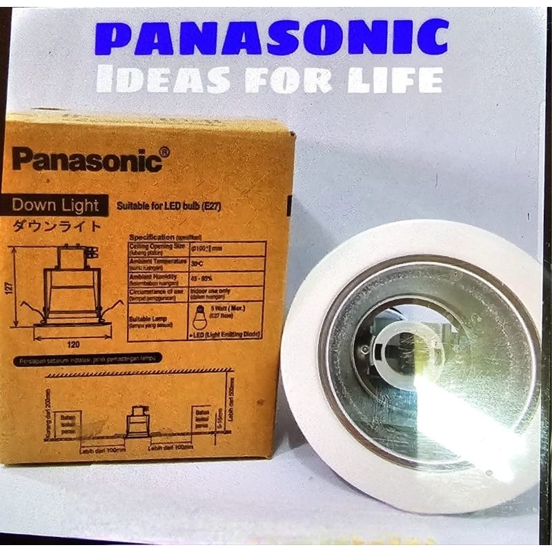 Jual PANASONIC DOWNLIGHT 3 INCH PUTIH NLP 71212 | Shopee Indonesia