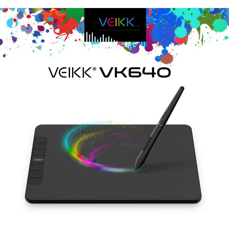 Jual veikk vk640 digital graphic drawing pen tablet osu alter s640 a30 ...
