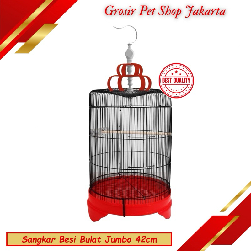 Jual Import Best F1 Sangkar Burung Besi Bulat Jumbo 42 cm Kandang Love ...
