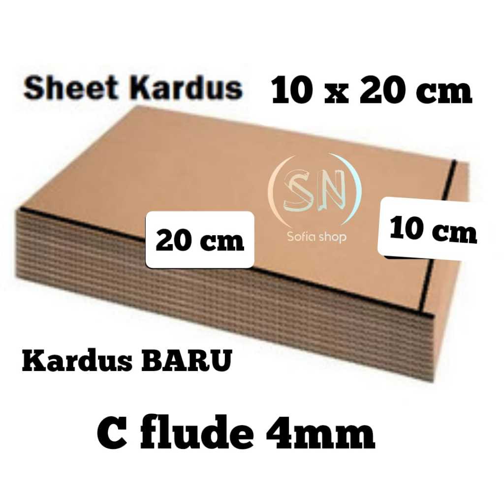 Jual TEBAL 4 MM KARDUS KARTON LEMBARAN 10x20 cm / 20 x 10 cm / 20x10 cm ...