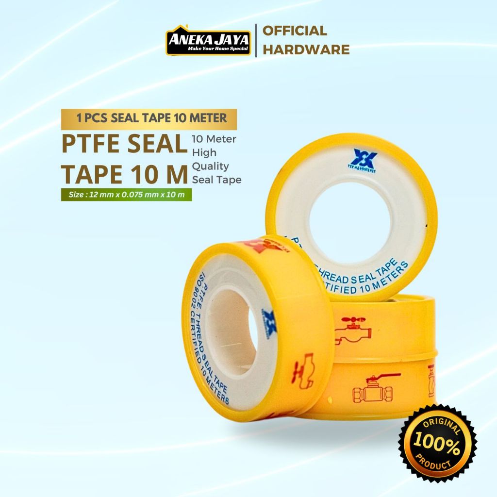 Jual Aneka Jaya - Seal Tape Selotip 10 Meter Isolasi Kran Pipa Air Original Panjang 1/2 Inch 12 ...