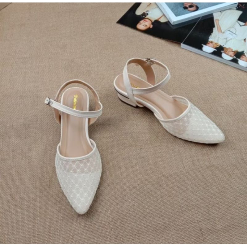 Jual Sepatu Heels Brukat | Sepatu Viral | Sepatu Lebaran | Sepatu ...