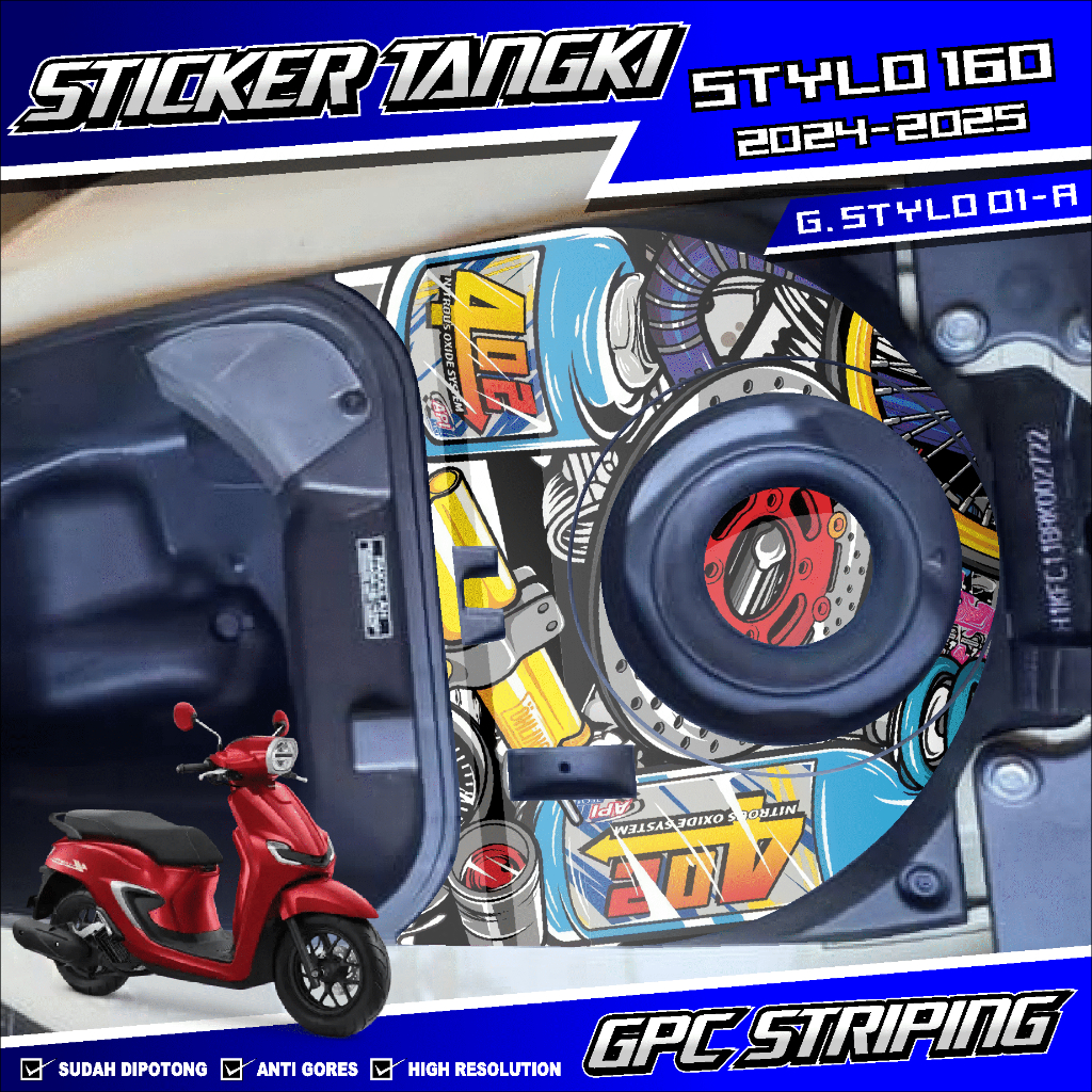Jual STICKER TANGKI STYLO 160 KEREN TERBARU GPC 001 | Shopee Indonesia
