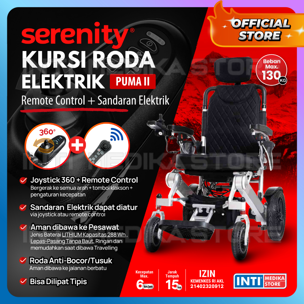 Jual Kursi Roda ELEKTRIK Travelling Lipat PREMIUM Listrik | Electric ...