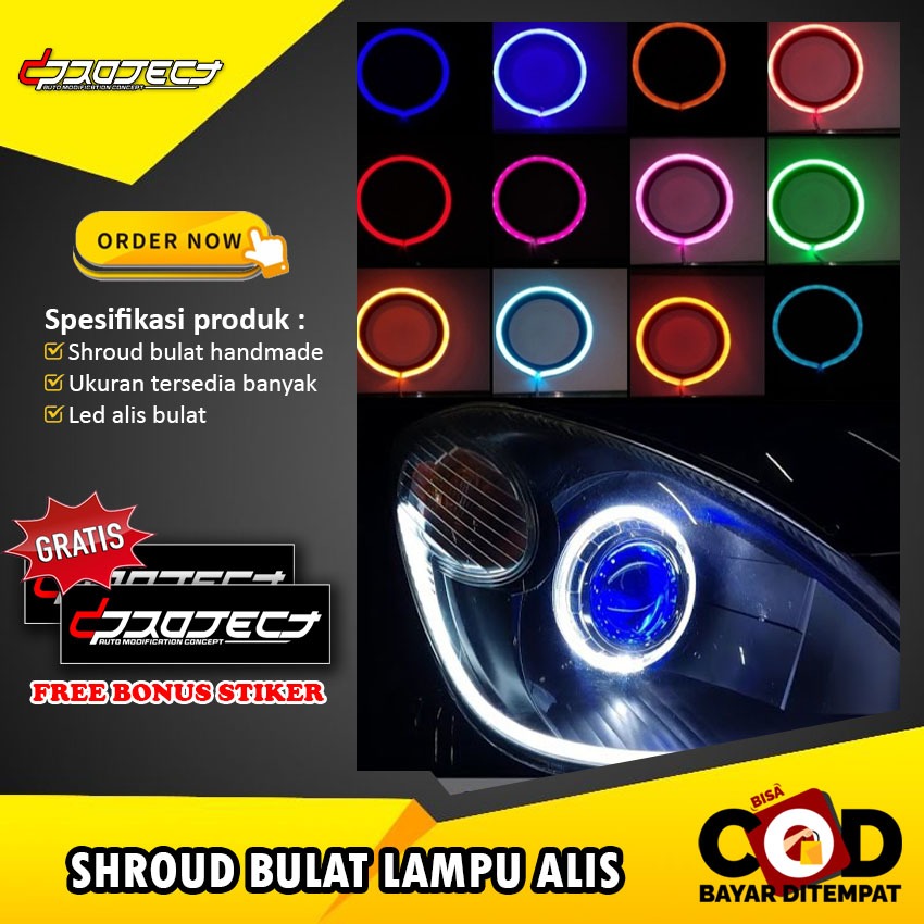 Jual RING SHROUD BULAT LAMPU BILED 2,5 inch/3 inch/BILED MATRIX 1,5 ...