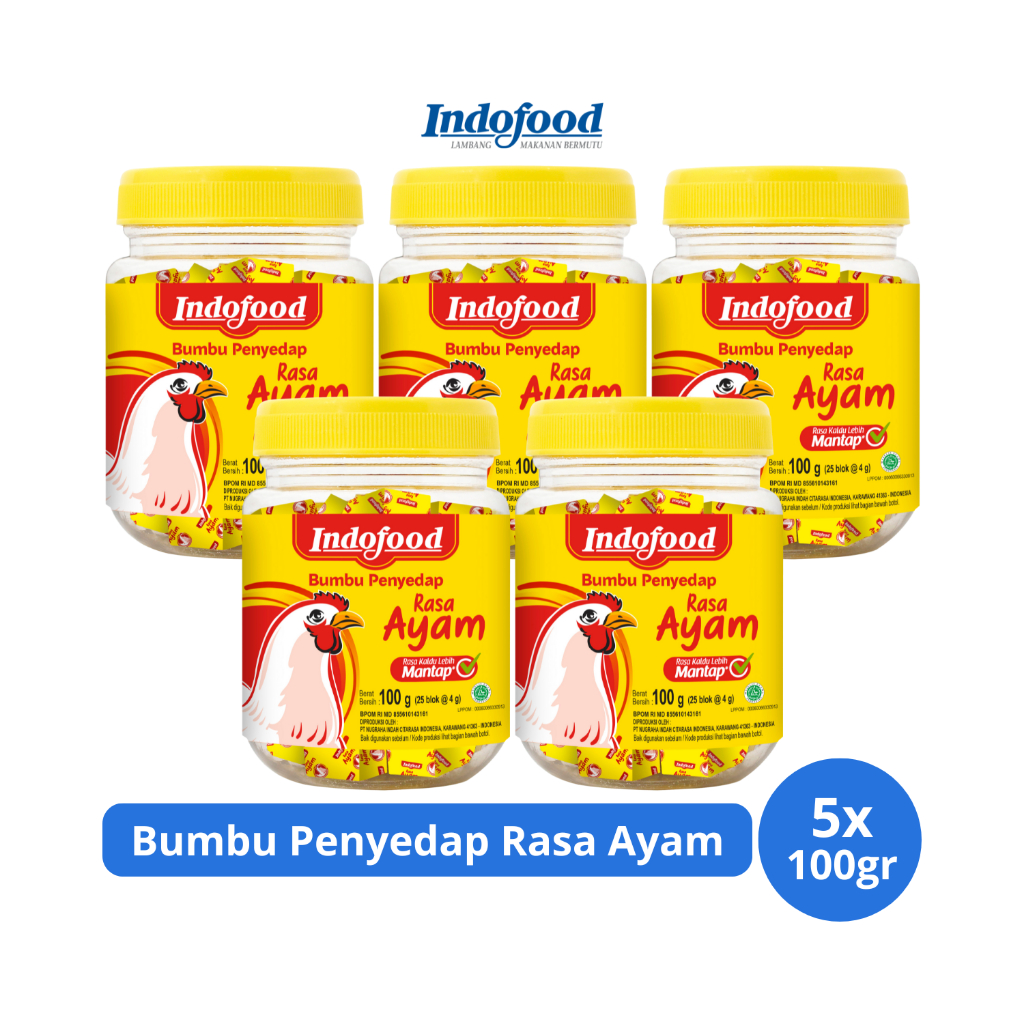 Jual Indofood Bumbu Penyedap Rasa Ayam 100gr x 5 pcs | Shopee Indonesia