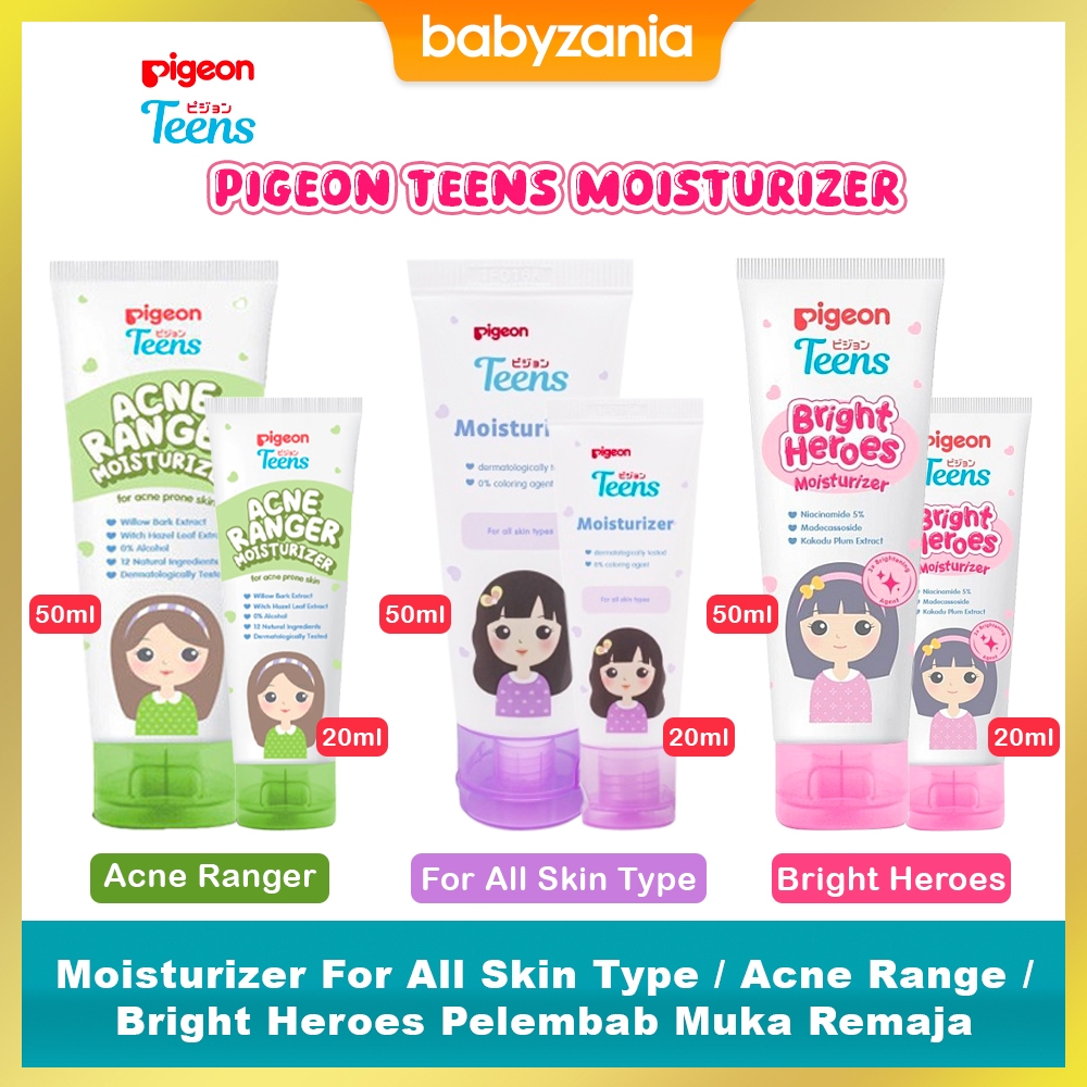 Jual Pigeon Teens Moisturizer For All Skin Type / Acne Range / Bright ...