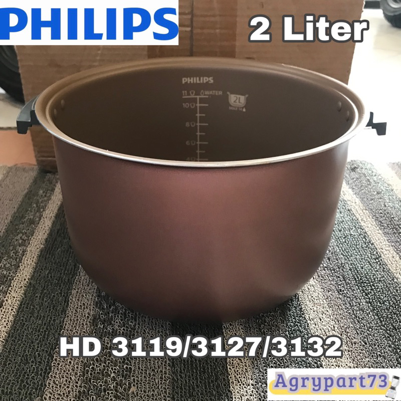 Jual Inner Pot Panci Philips HD 3119 HD 3127 HD 3132 2 Liter Original ...