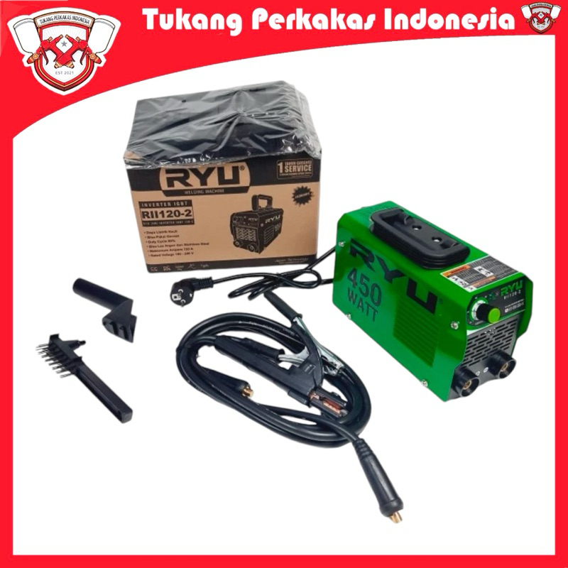 Jual MESIN TRAVO TRAFO LAS LISTRIK INVERTER 450 WATT MMA 120 RYU RII 120-2 | Shopee Indonesia