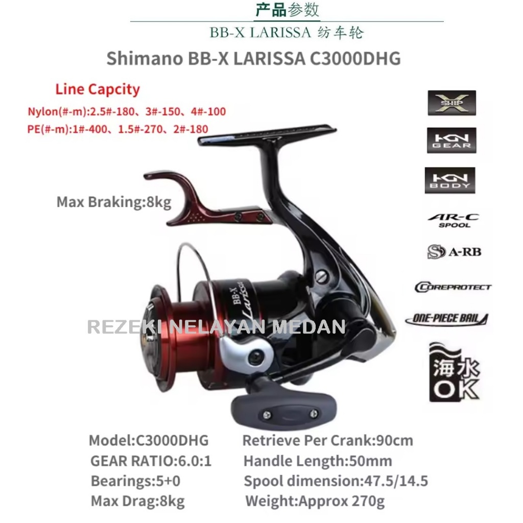 Jual Reel SHIMANO BB X LARISSA 2023 C 3000 DHG | Reel JDM SHIMANO ...