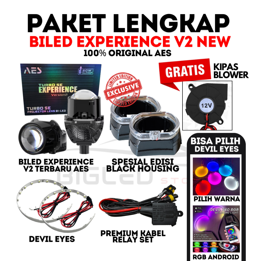 Jual PAKET BILED AES EXPERIENCE V2 VERSION 2 TURBO SE ORIGINAL TERBARU ...