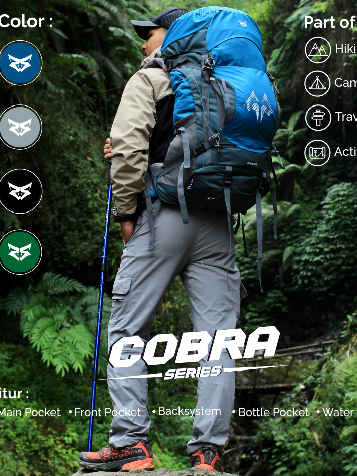 Jual TAS GUNUNG/CARRIER 60L REPTIL ADVENTURE KOBRA series | Shopee ...
