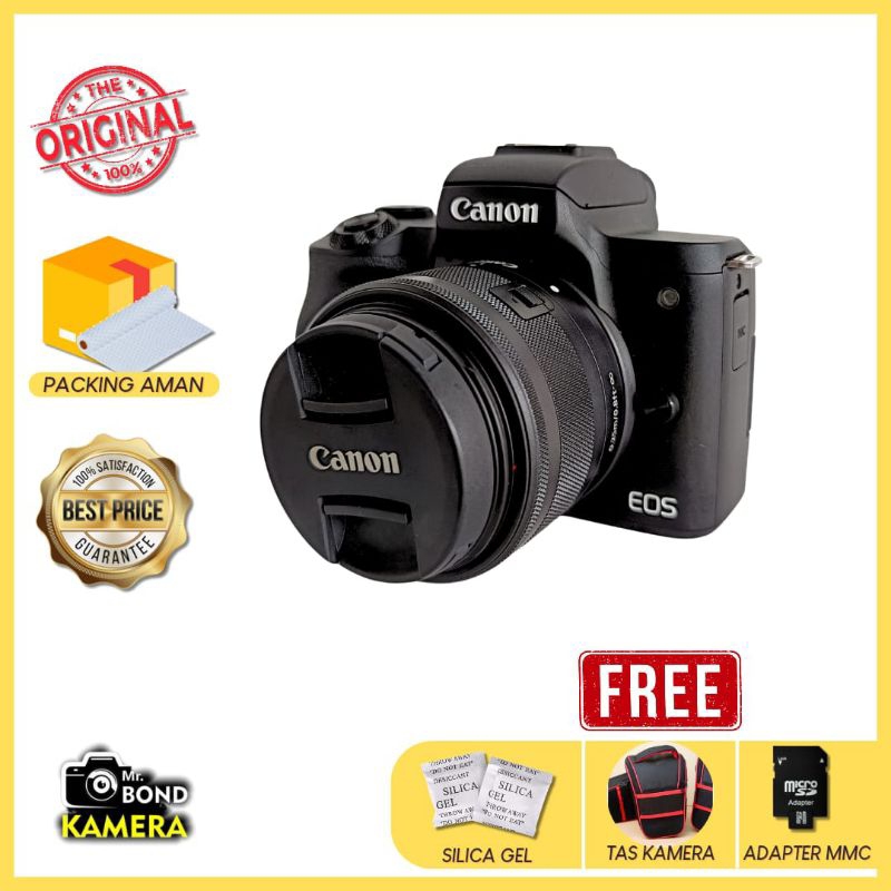 Jual CANON EOS M50 LENSA KIT 15-45MM FULLSET BOX | Shopee Indonesia