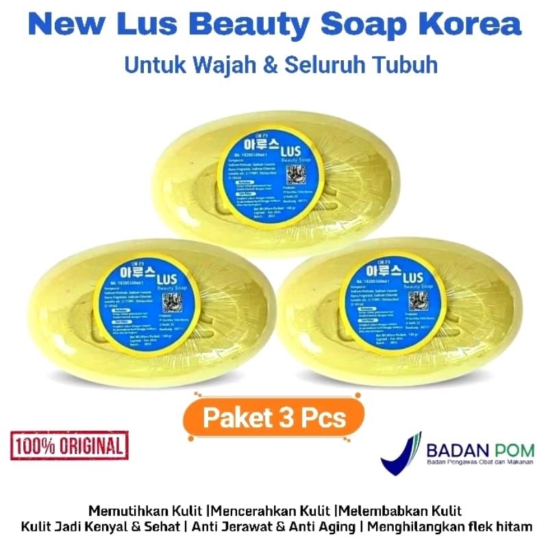 Jual Sabun Korea Pemutih 3 pcs Sabun Glowing Sabun Pemutih Badan ...