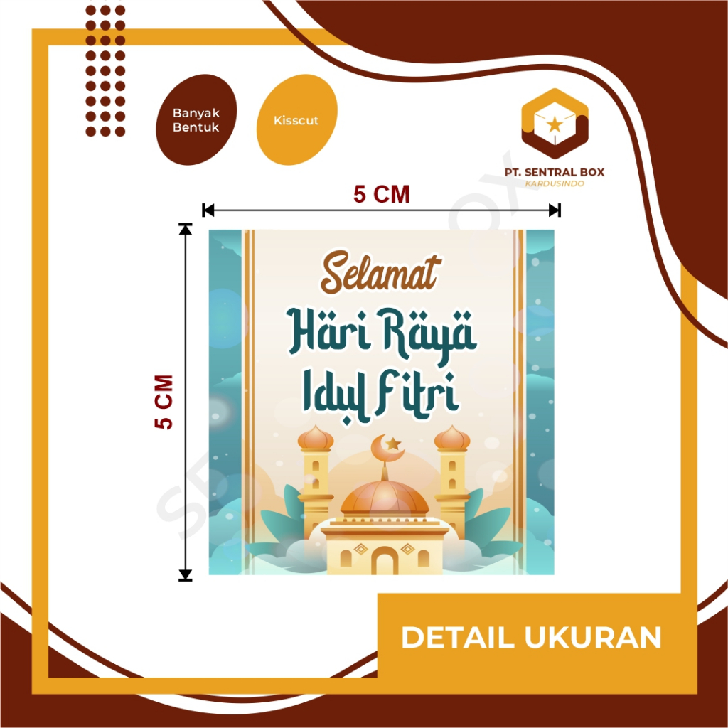 Jual STIKER KOTAK TEMA IDUL FITRI/ STIKER BOX/STIKER TOPLES/STIKER ...