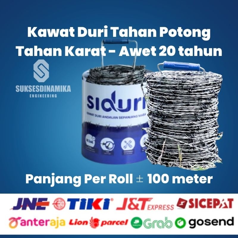 Jual Kawat Duri Baja 100Meter Premium Galvanis Tahan Karat Tahan Potong ...