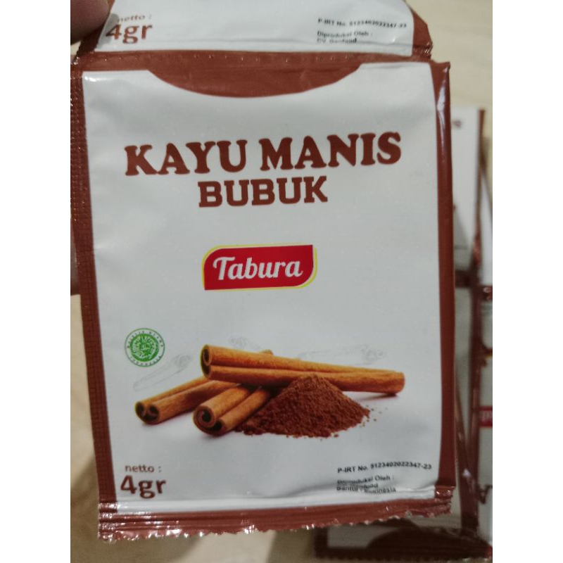 Jual Tabura Kayu Manis Bubuk 1 Renceng isi 12 Sachet | Shopee Indonesia