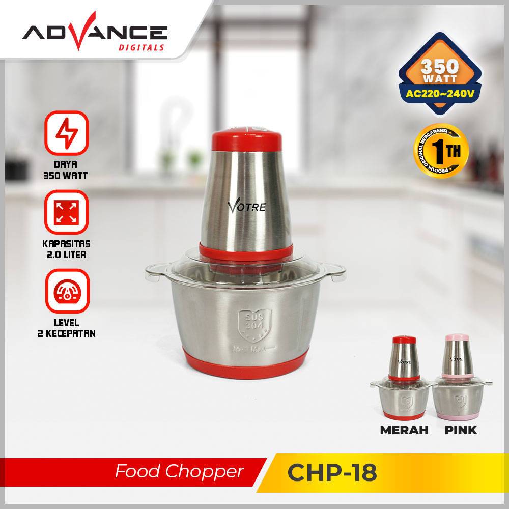 Jual Advance CHP-18 Penggiling daging sayur buah-buah meat Chopper ukuran Besar 1,8L Food Grade ...
