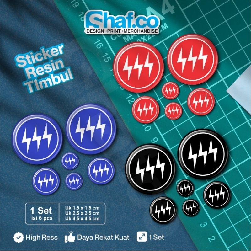Jual Sticker Emblem Resin Timbul 3D Logo Triple SSS, logo SSS Untuk ...