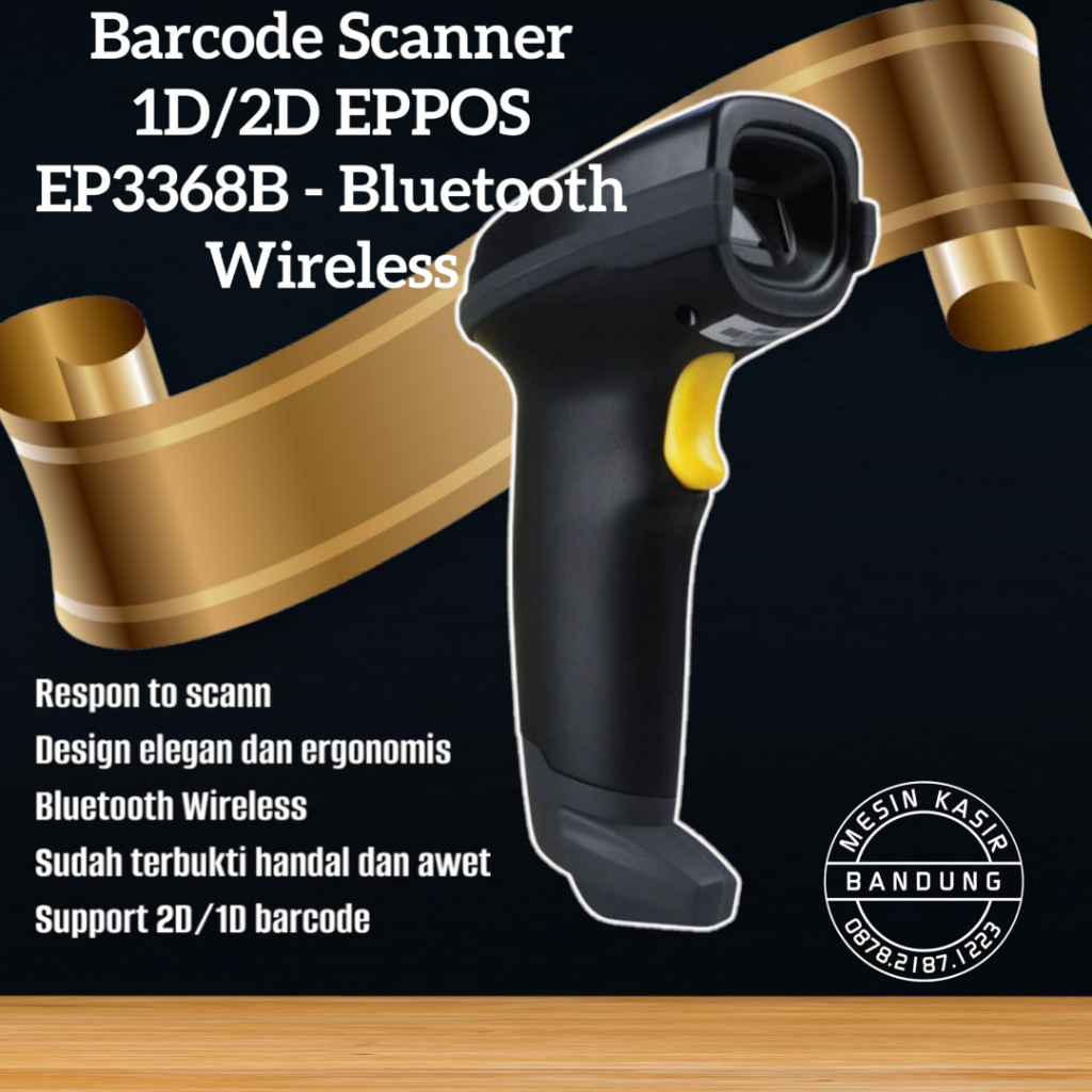 Jual Barcode Scanner 1D/2D EPPOS EP3368B - Bluetooth Wireless | Shopee ...