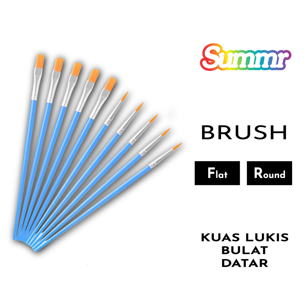 Jual Summr Brush Kuas Lukis Cat Air Minyak Brush Art Painting Lukis ...