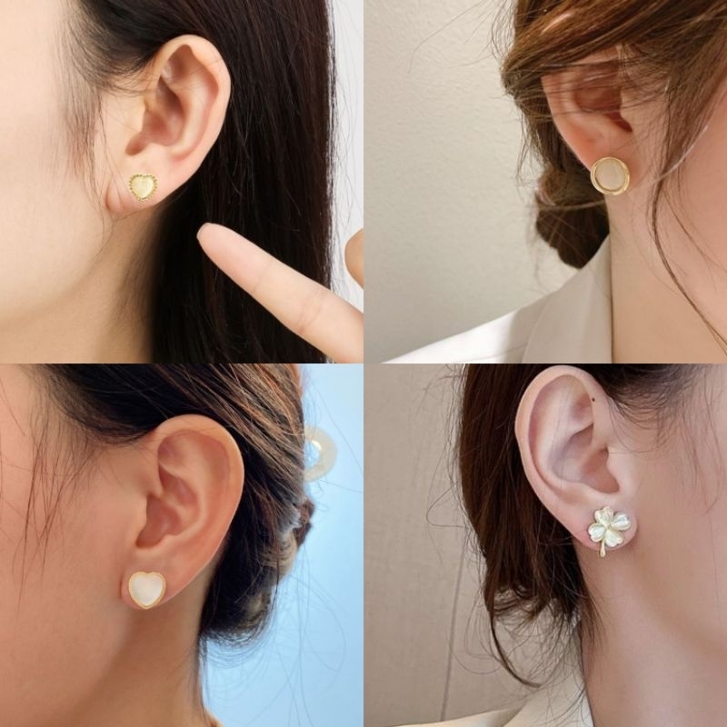 Jual Anting Tusuk Bulat Bunga Giok Aksesoris Fashion Wanita | Shopee ...