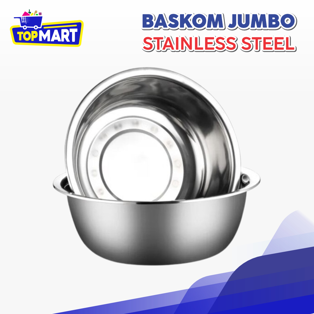 Jual TOPMART - Baskom Stainless Steel Jumbo Baskom Stainless ...