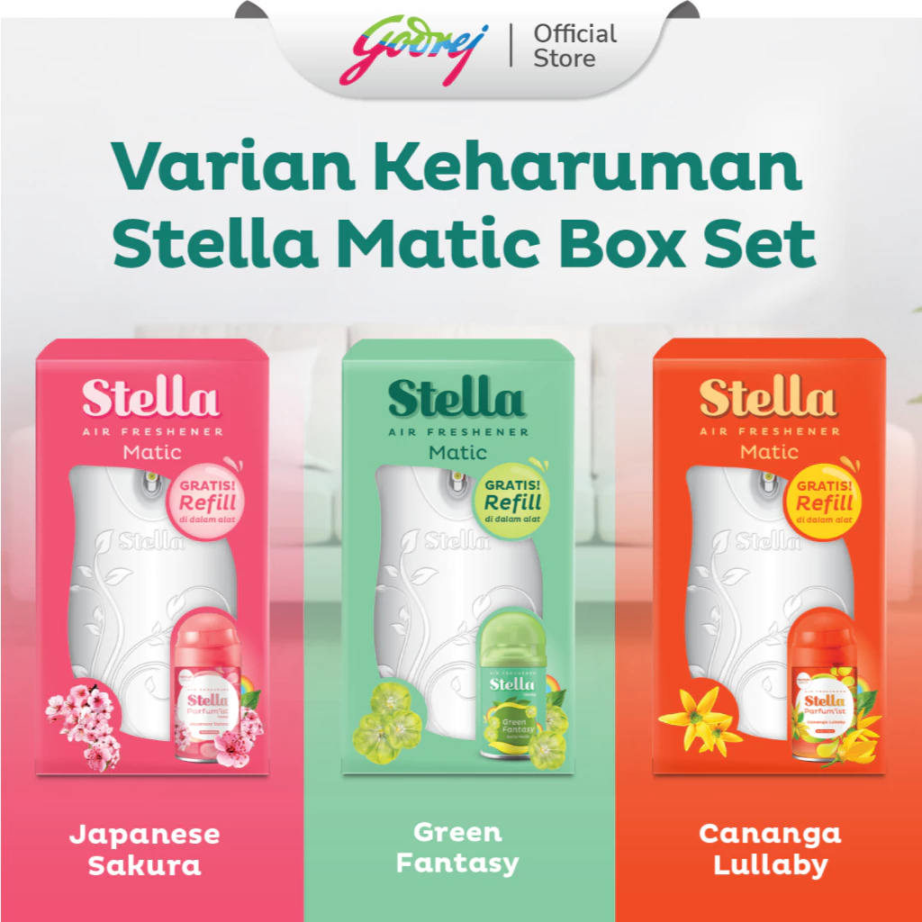 Jual Stella MATIC Box Set Green Fantasy Japanese Sakura Cananga Lulaby Pengharum Pewangi Ruangan ...