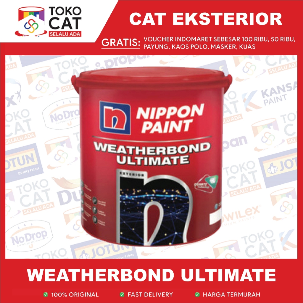 Jual NIPPON PAINT WEATHERBOND ULTIMATE 15 LITER WARNA TINTING (BOLEH ...