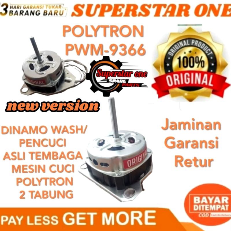 Jual Dinamo wash/Pencuci PWM-9366 Asli tembaga POLYTRON 2 Tabung ...