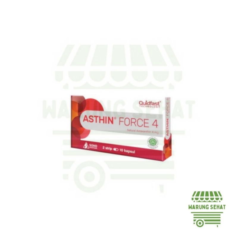 Jual Asthin Force 4 - Natural Astaxanthin 4mg (10 Kapsul) | Shopee ...