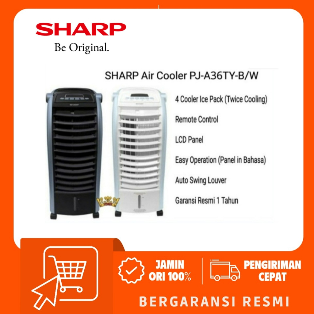 Jual SHARP Air Cooler PJ-A36TY-B/W / PJA36TY / PJA36TYB / PJA36TYW ...