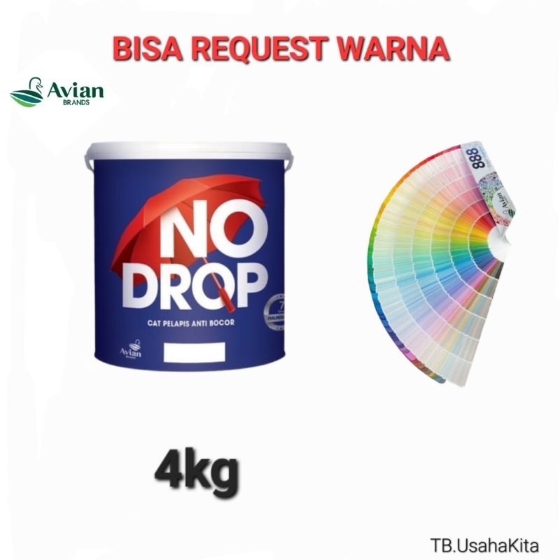 Jual Cat Tembok No Drop Pelapis Anti Bocor 4Kg Bisa Request Custom Warna Tinting | Shopee Indonesia