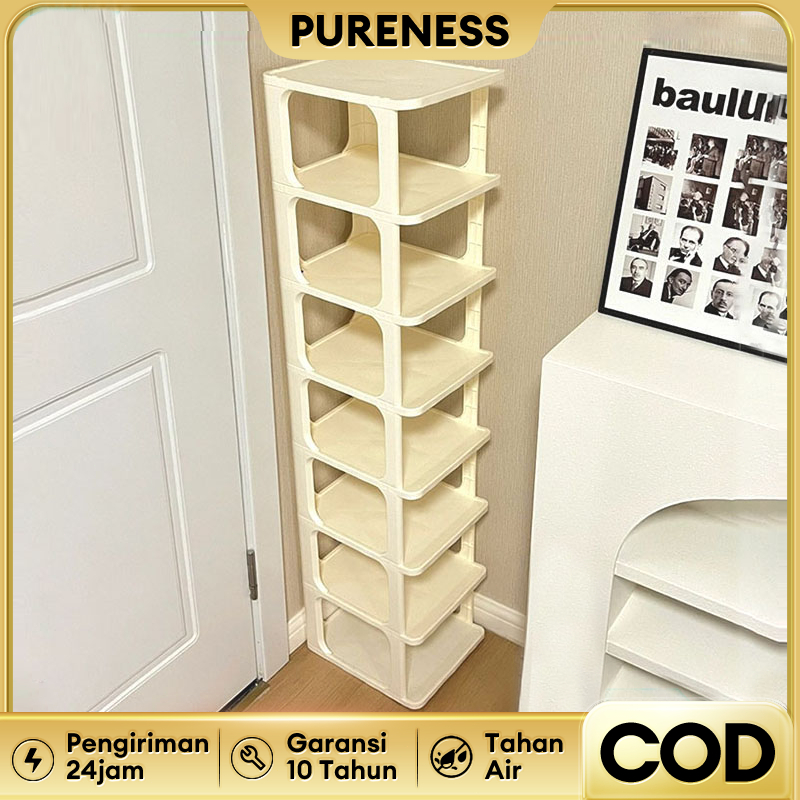 Jual Shelves Racks Rak Sepatu Susun Plastik Rak Sepatu Tertutup Anti ...
