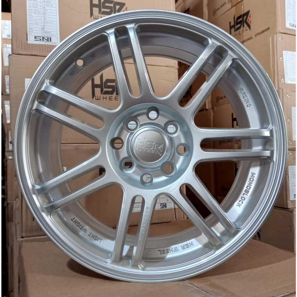 Jual Velg Mobil Racing HSR Original Ring 16 Boon BOROKO 04 R16X7 H8X100-114,3 ET42 GLOSY SILVER ...